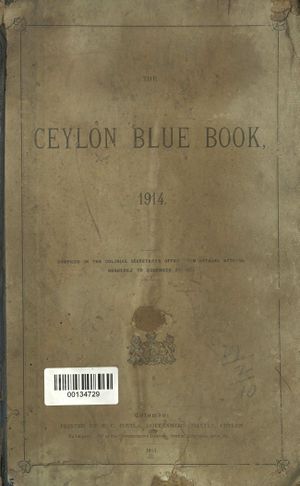 The Ceylon Blue Book 1914 - நூலகம்