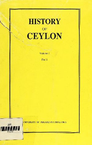 History of Ceylon - Volume I - நூலகம்